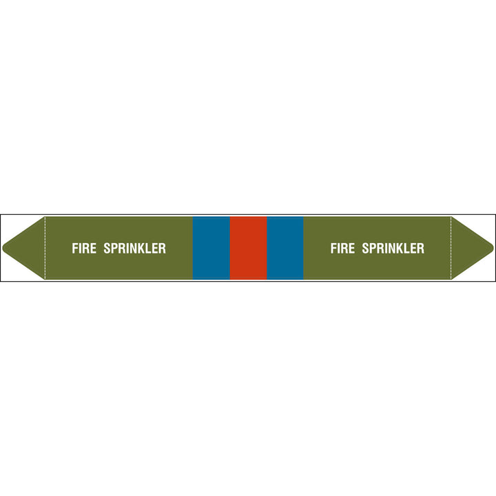 British Standard Pipe Markers - Fire Sprinkler - BS1710 – Pipemarking