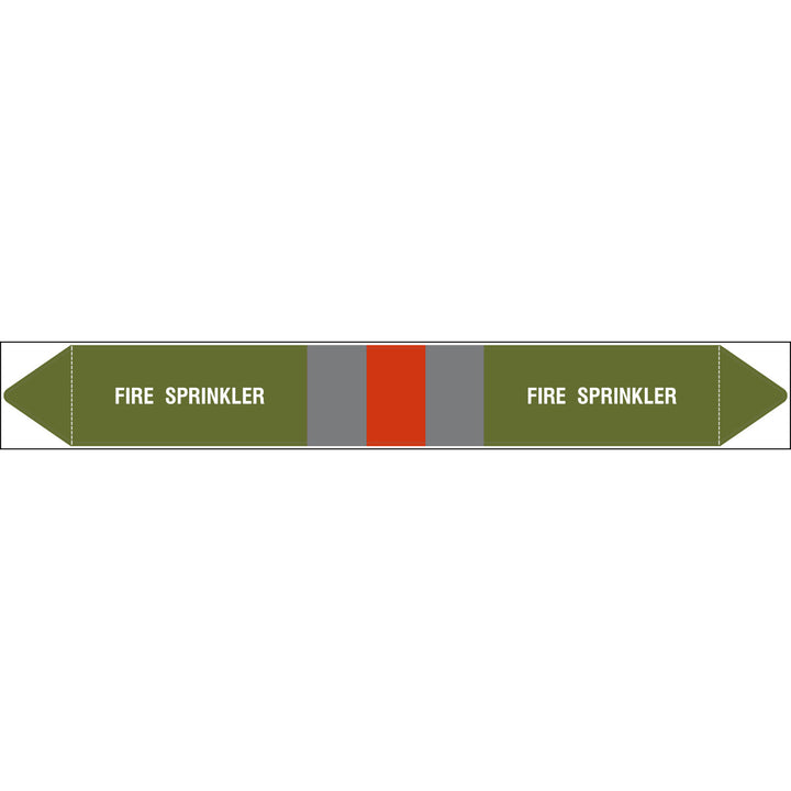 British Standard Pipe Markers - Fire Sprinkler - BS1710 – Pipemarking